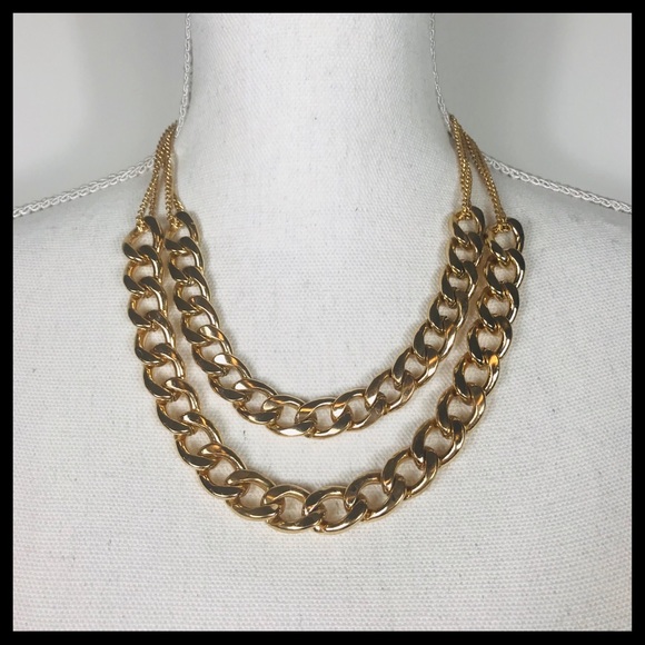 Jewelry | Double Layer Gold Chain Necklace | Poshmark